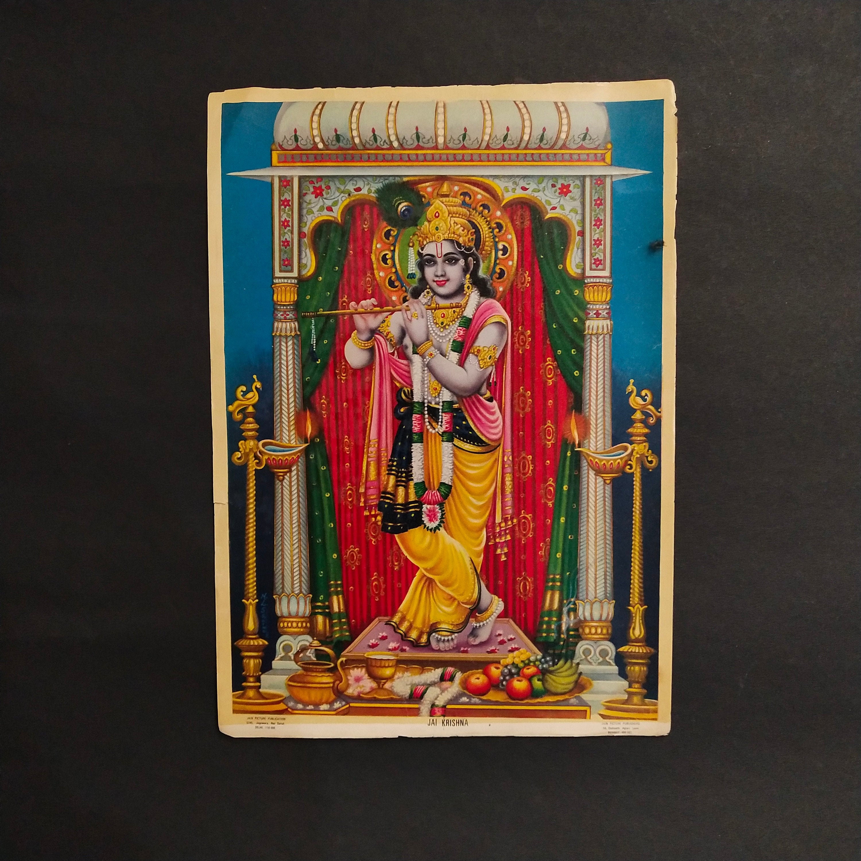 Vintage Indian Religious God Prints on Paper From 1920s - Etsy