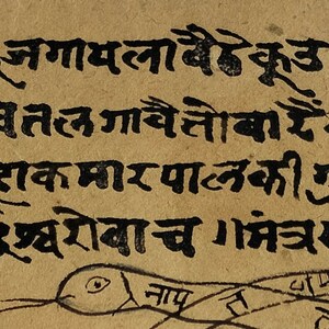 Vintage Indian Tantra of Snake, Naag Bandha Tantra Painting ...