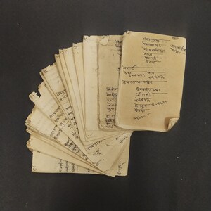 Set of 5 Pages Old Handmade Hand Written Paper From AAMER, Jaipur 300 ...