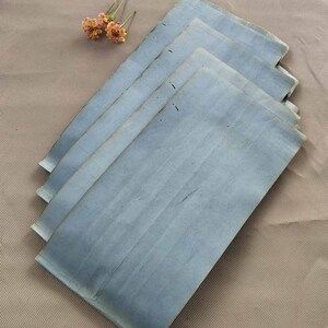 Set of 5 Papers of Vintage Indian Handmade Blank Blue Bahi Papers for ...