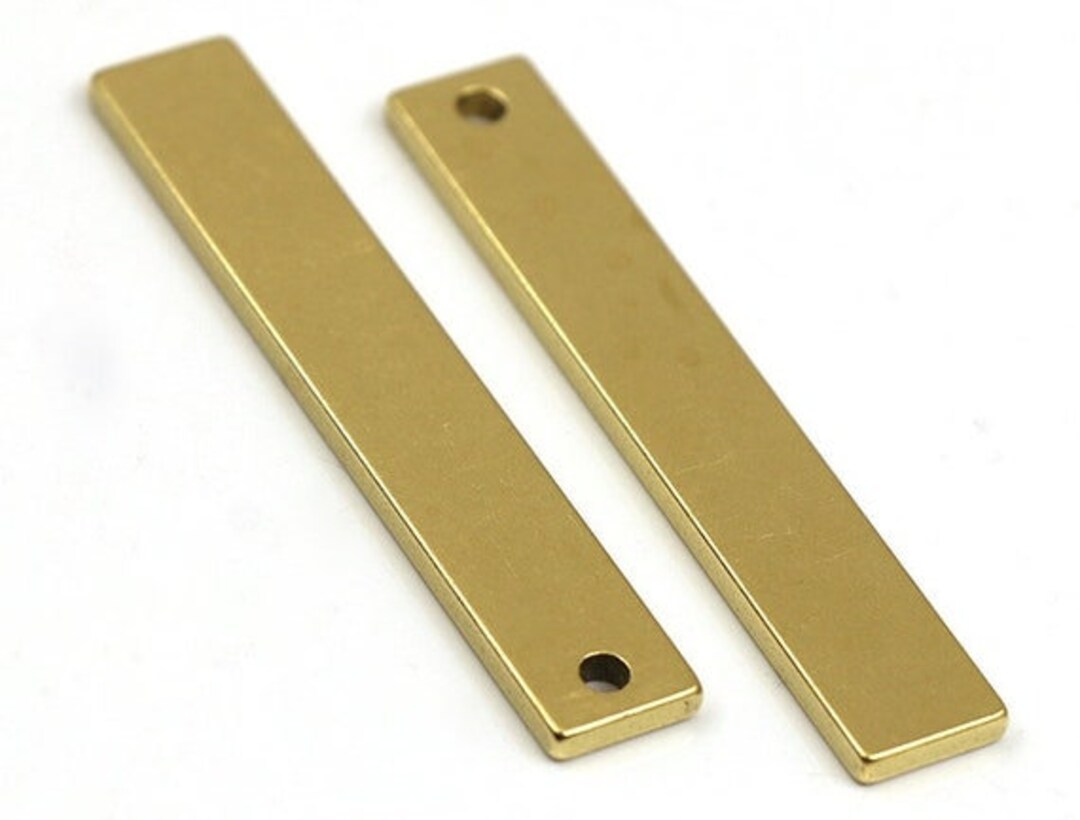 1pc Solid Brass Flat Rectangle Drilled Plate Bar 3/8x2 3/8 10x60mm Bag ...