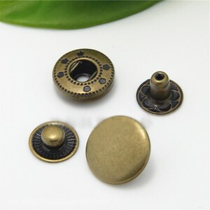 25pcs Spring Snap Rivet Button 12.5mm 1/2 Inch 20L 633 Metal Round S ...