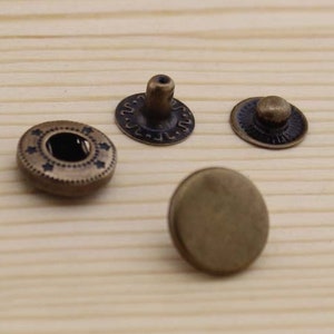 25pcs Spring Snap Rivet Button 12.5mm 1/2 Inch 20L 633 Metal Round S ...