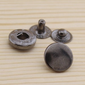 25pcs Spring Snap Rivet Button 12.5mm 1/2 Inch 20L 633 Metal Round S ...