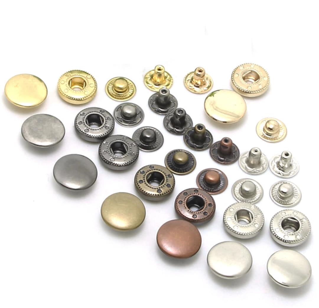 25pcs Spring Snap Rivet Button 12.5mm 1/2 Inch 20L 633 Metal Round S ...