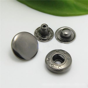 25pcs Spring Snap Rivet Button 12.5mm 1/2 Inch 20L 633 Metal Round S ...
