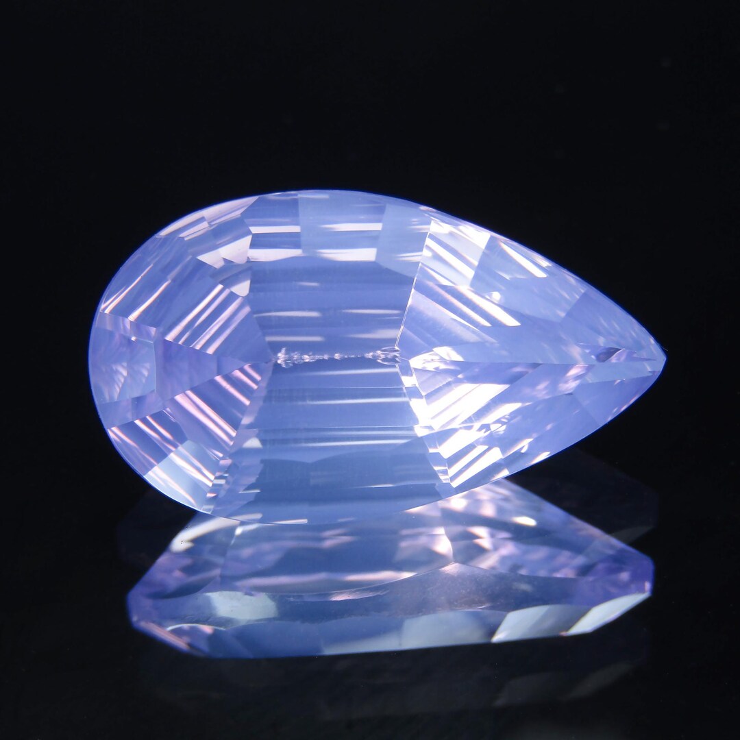 11.94 Cts Stunning Pear Concave Cut Natural Lavender Quartz Loose ...