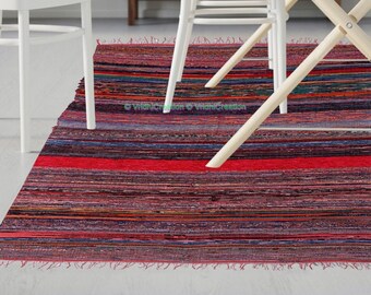 Indian Handmade Reversible Chindi Rag Runner Rug Vintage | Etsy