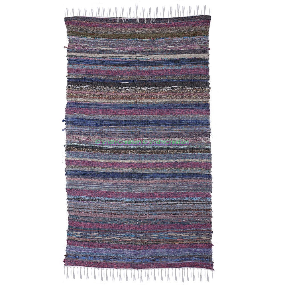 Indian Cotton Vintage Handmade Reversible Chindi Rag Runner - Etsy