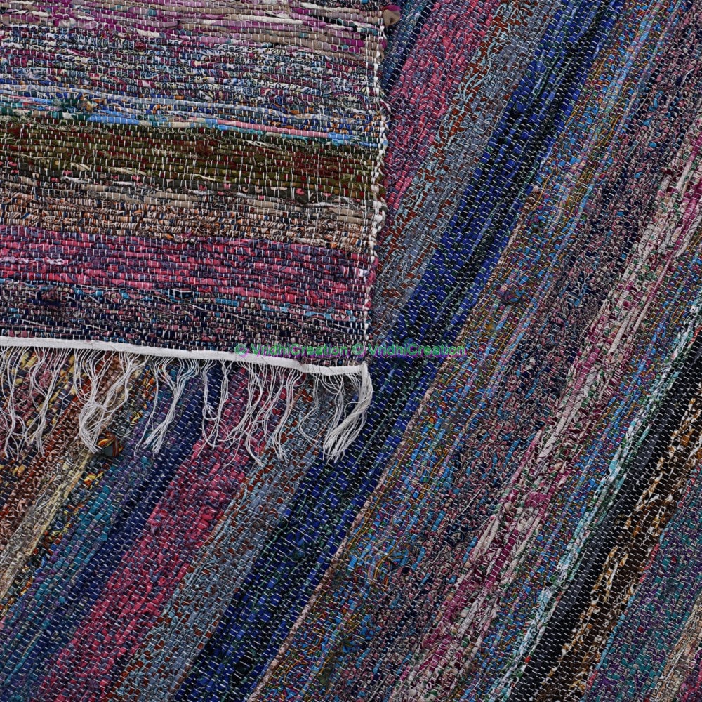 Indian Cotton Vintage Handmade Reversible Chindi Rag Runner - Etsy