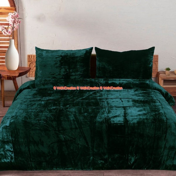 Green Velvet Duvet Cover - Etsy