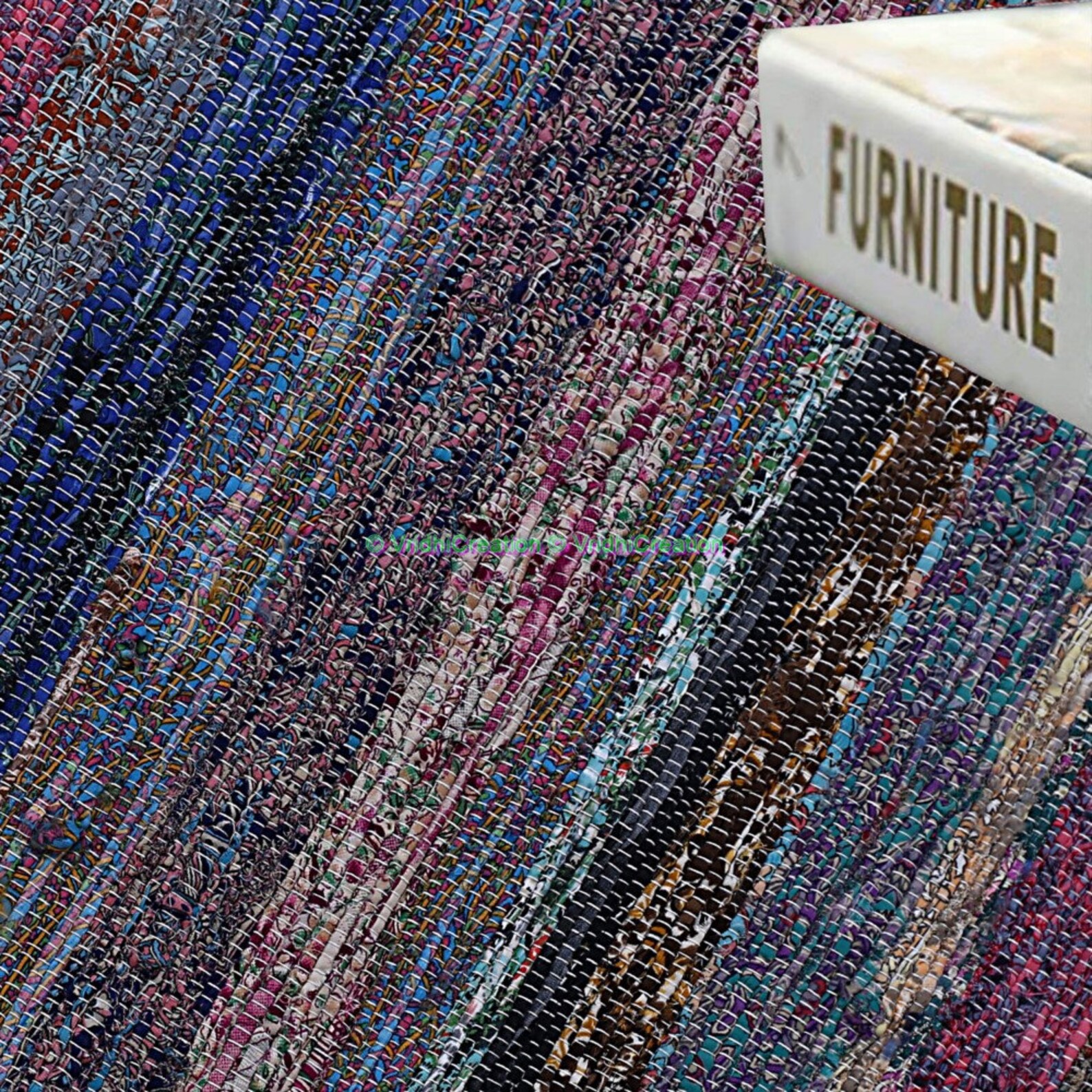 Indian Cotton Vintage Handmade Reversible Chindi Rag Runner - Etsy