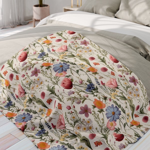 Floral Blanket - Etsy
