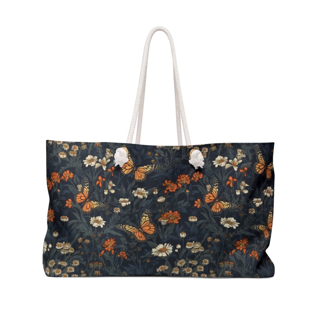 Cottagecore Weekender Bag, Cute Beach Bag for Women, Floral Travel ...