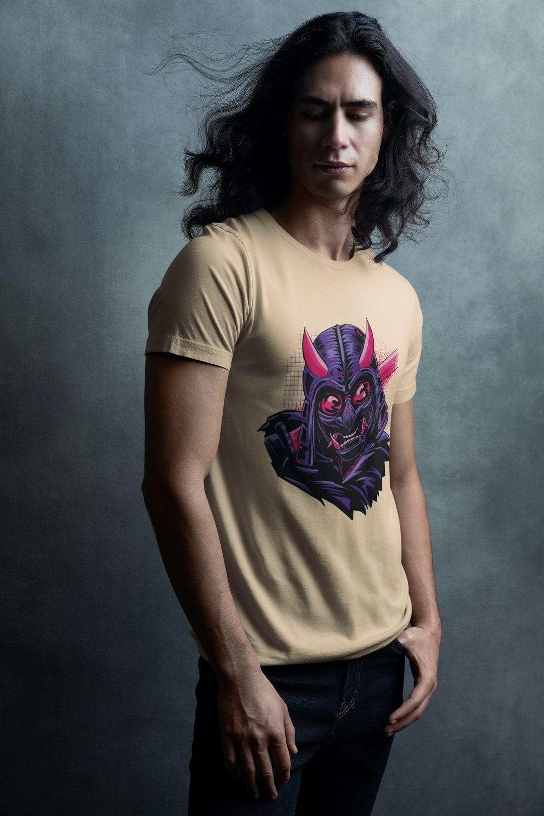 Samurai Vaporwave Streetwear Tshirt UNISEX Japanese Shirt Synthwave Tee ...