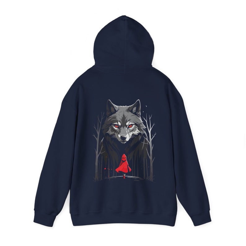Little Red Riding Hood Hoodie, UNISEX the Big Bad Wolf Graphic ...