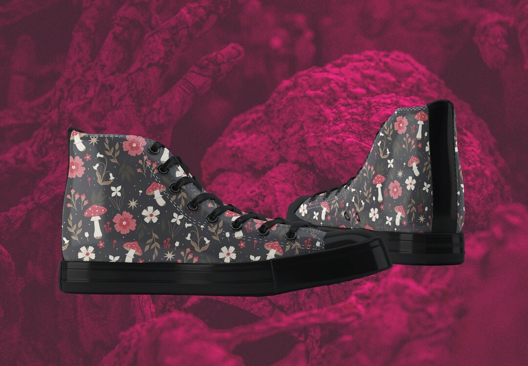 Cottagecore Shoes, Mushroom Shoes, Forest Shoes, Cute Women Sneakers ...