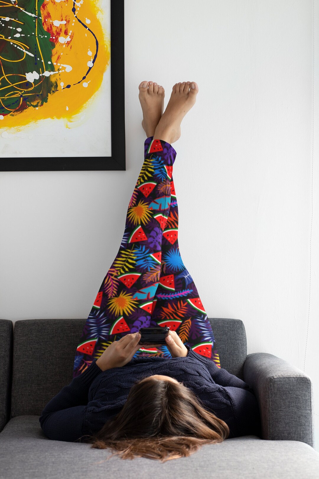 Watermelon Leggings, Watermelon Stretch Pants, Womens Summer Exotic ...