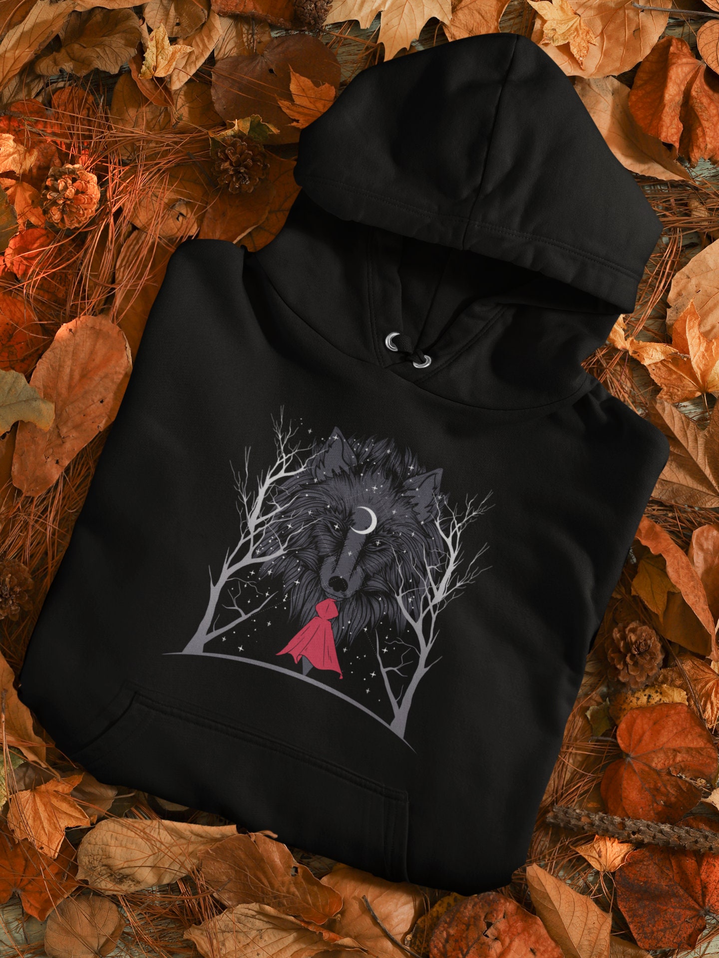 Little Red Riding Hood Hoodie UNISEX the Big Bad Wolf Graphic - Etsy