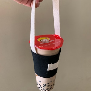 Minimalist Plain Boba Carrier Simple Coffee Sleeve Coffee Cozy Bubble ...