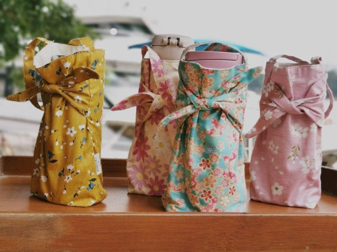 Japanese Style Sakura Cherry Blossom Bottle Holder Sleeve Water Bottle ...