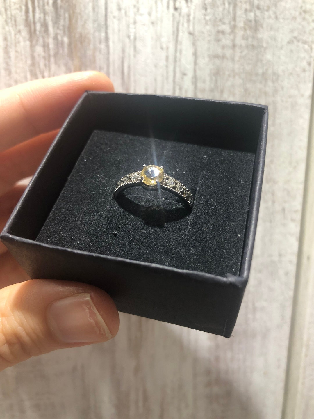 Citrine Ring Yellow Sapphire Ring Yellow Crystal Ring Yellow Gemstone ...