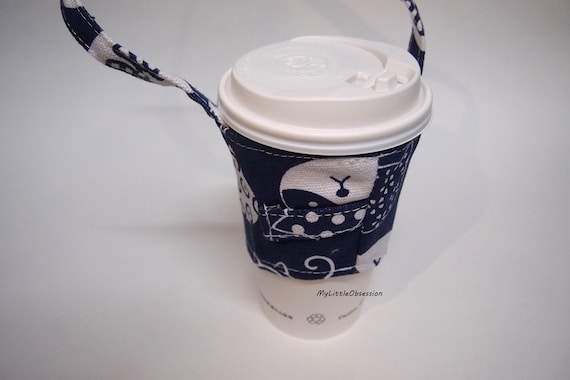 Chinese Blue Cat Coffee Sleeve Coffee Cozy Boba Carrier Bubble | Etsy