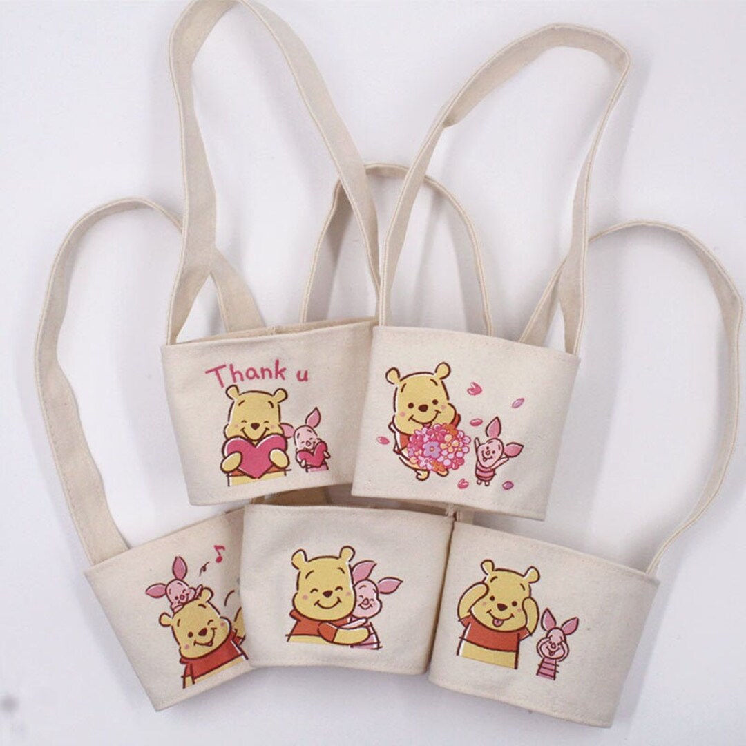 Cute Bear Coffee Sleeve Coffee Cozy Boba Carrier Bubble Tea Holder Cup ...