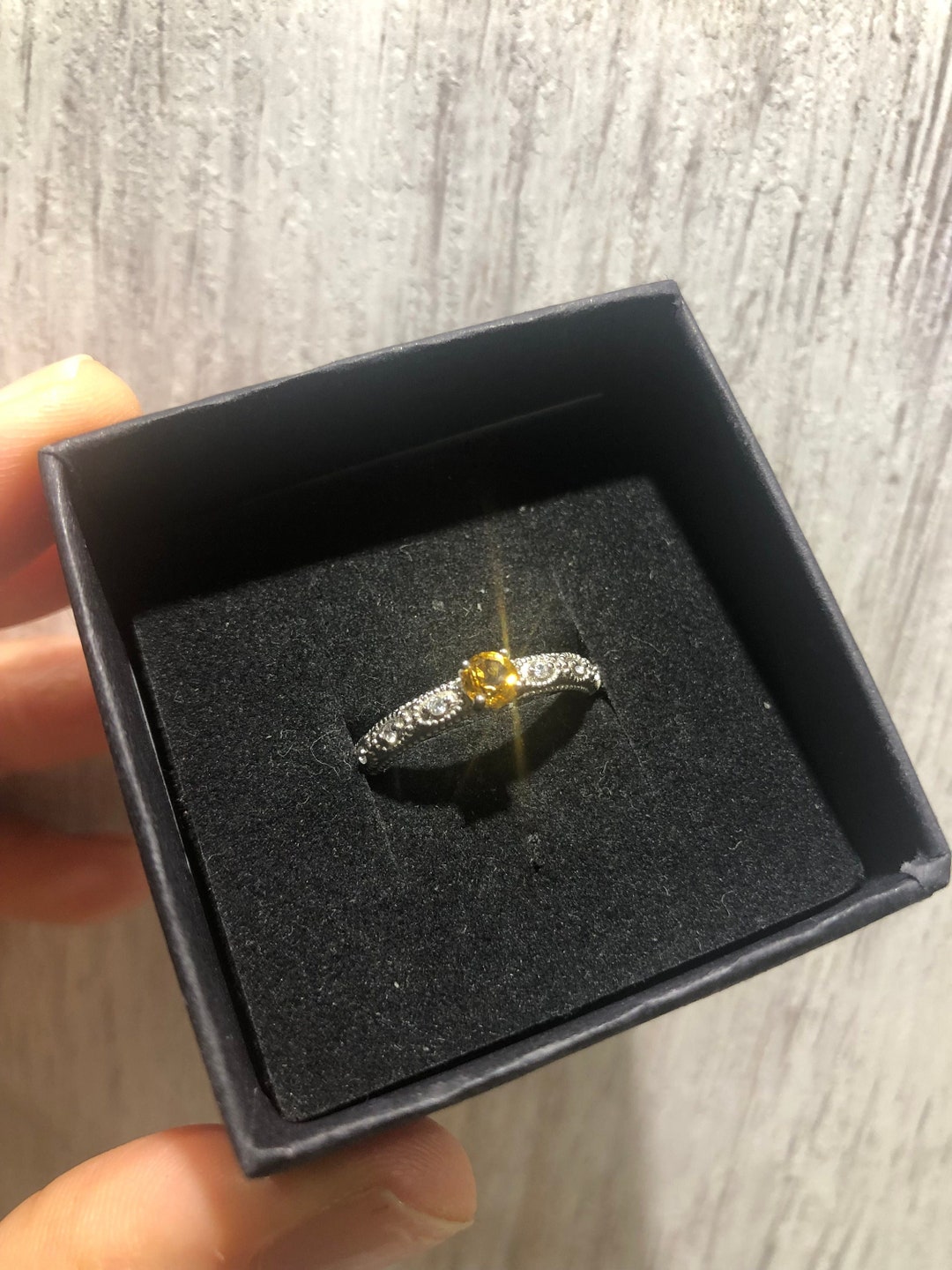 Citrine Ring Yellow Sapphire Ring Yellow Crystal Ring Yellow Gemstone ...