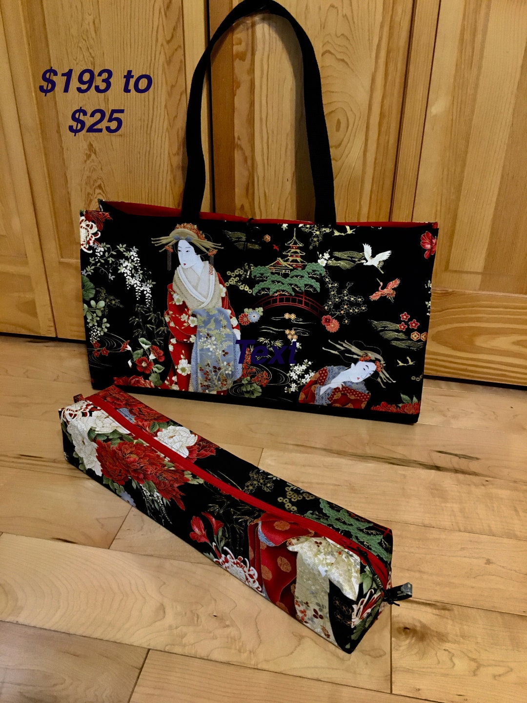 Geisha Mahjongg Bags. Gold Gilded. 3 or 5 Piece Sets or Single Pieces ...
