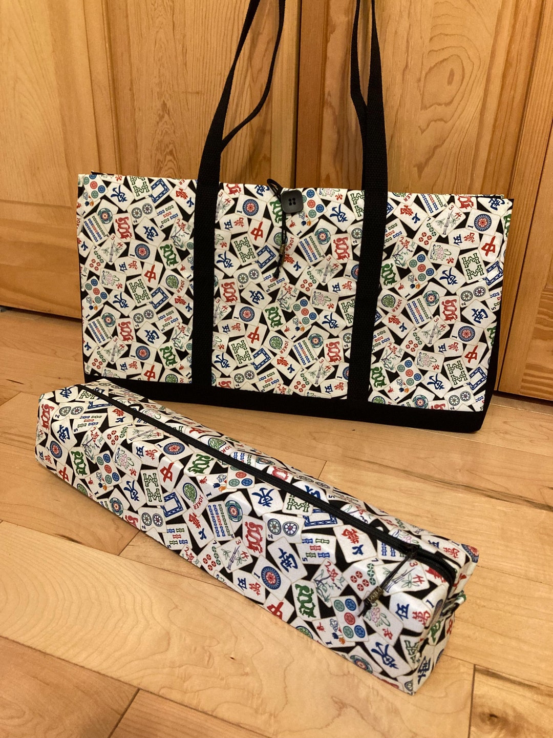 Mahjongg Tote Bag Set – Tile Sleeves & Rack Bags - Etsy
