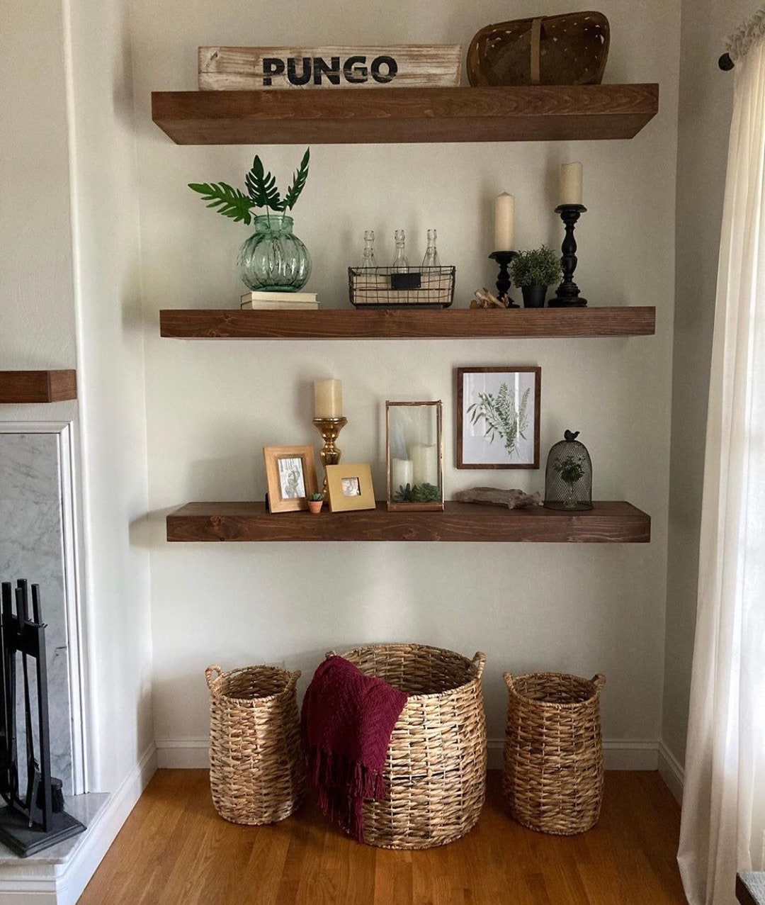 3 1/2” Thick - STANDARD KNOTS - Floating Shelf - Etsy