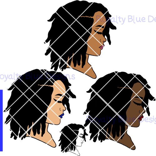PRINCESS LOCS BUNDLE 4 Svg Pdf Png Crown Black Women Cut - Etsy Canada