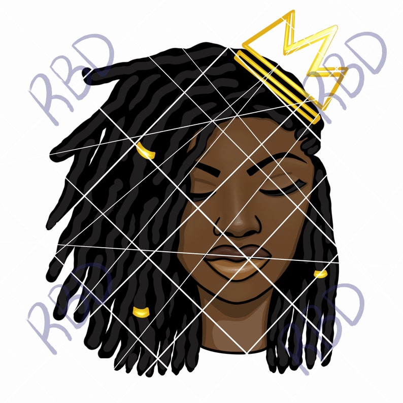 PRINCESS LOCS BUNDLE 4 Svg Pdf Png Crown Black Women Cut | Etsy Canada