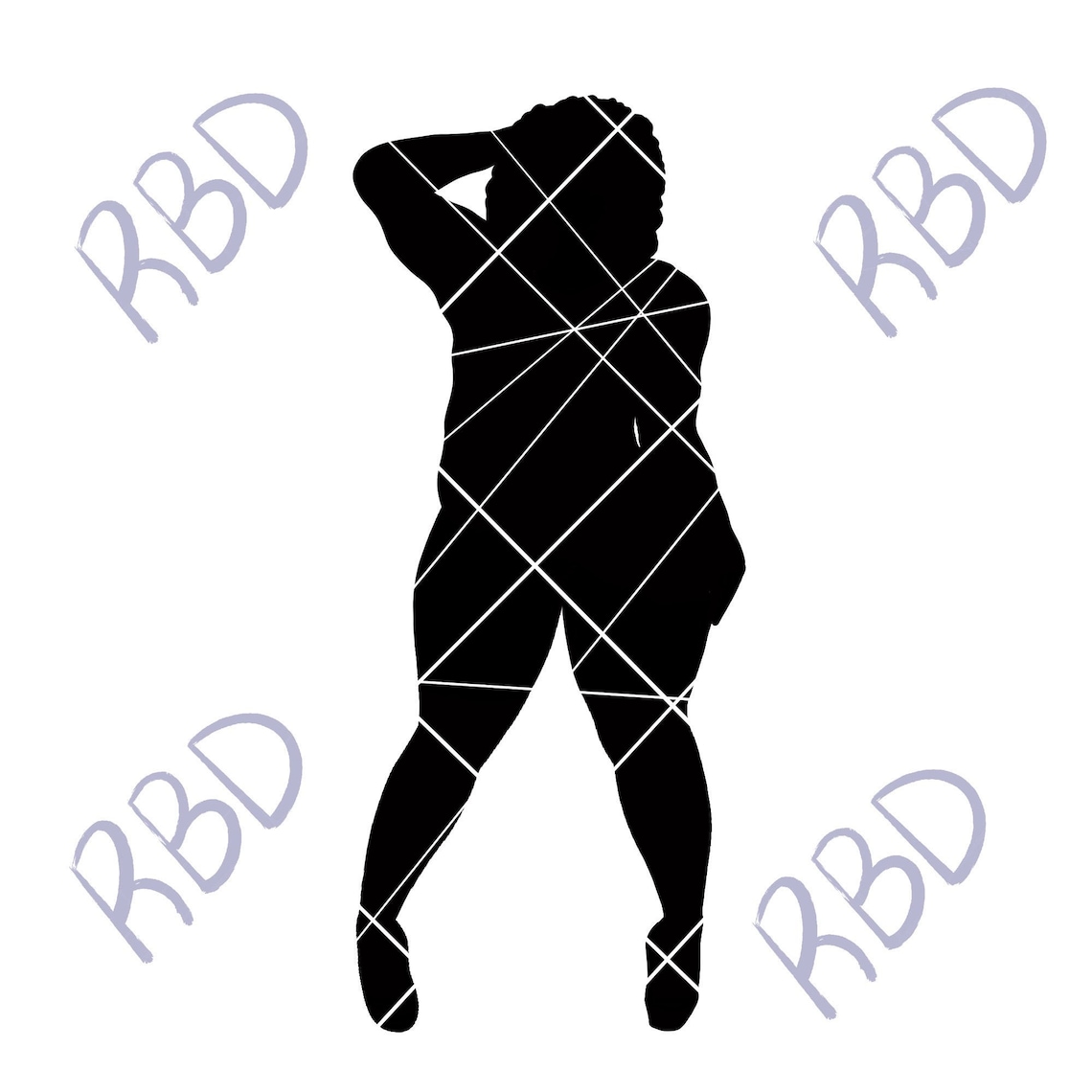 BODIED SILHOUETTE BBW, Svg, Png, Curvy Woman Posing, Thick Girl, Black ...