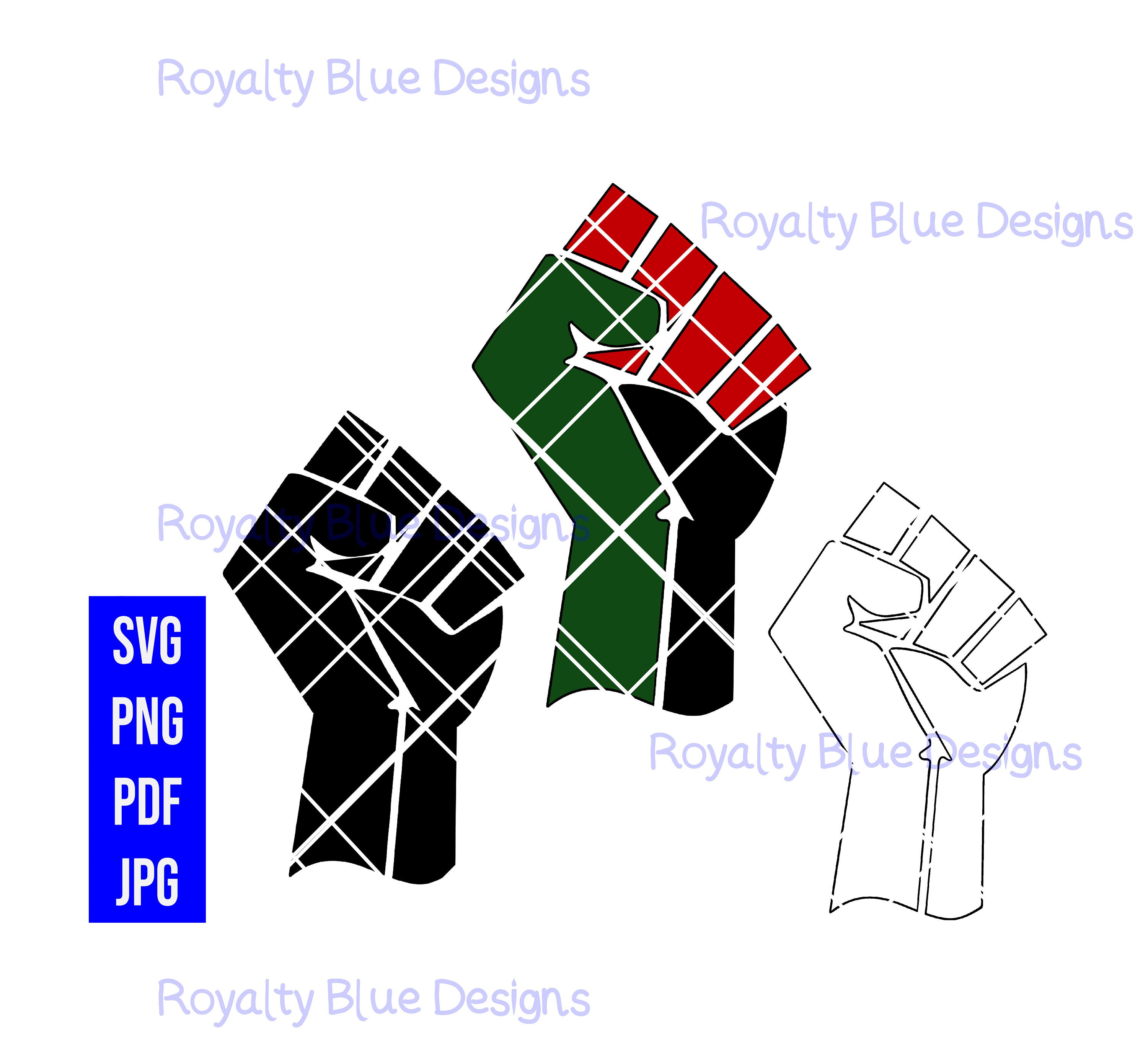BLACK UNITY Fists Up Svg Red Green Black Fist Pan African - Etsy