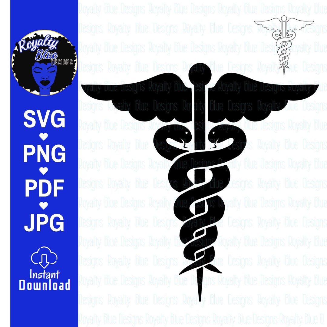 Caduceus Medical Symbol, Svg, Png, Pdf, Logo, Nursing Field, RN, CNA ...