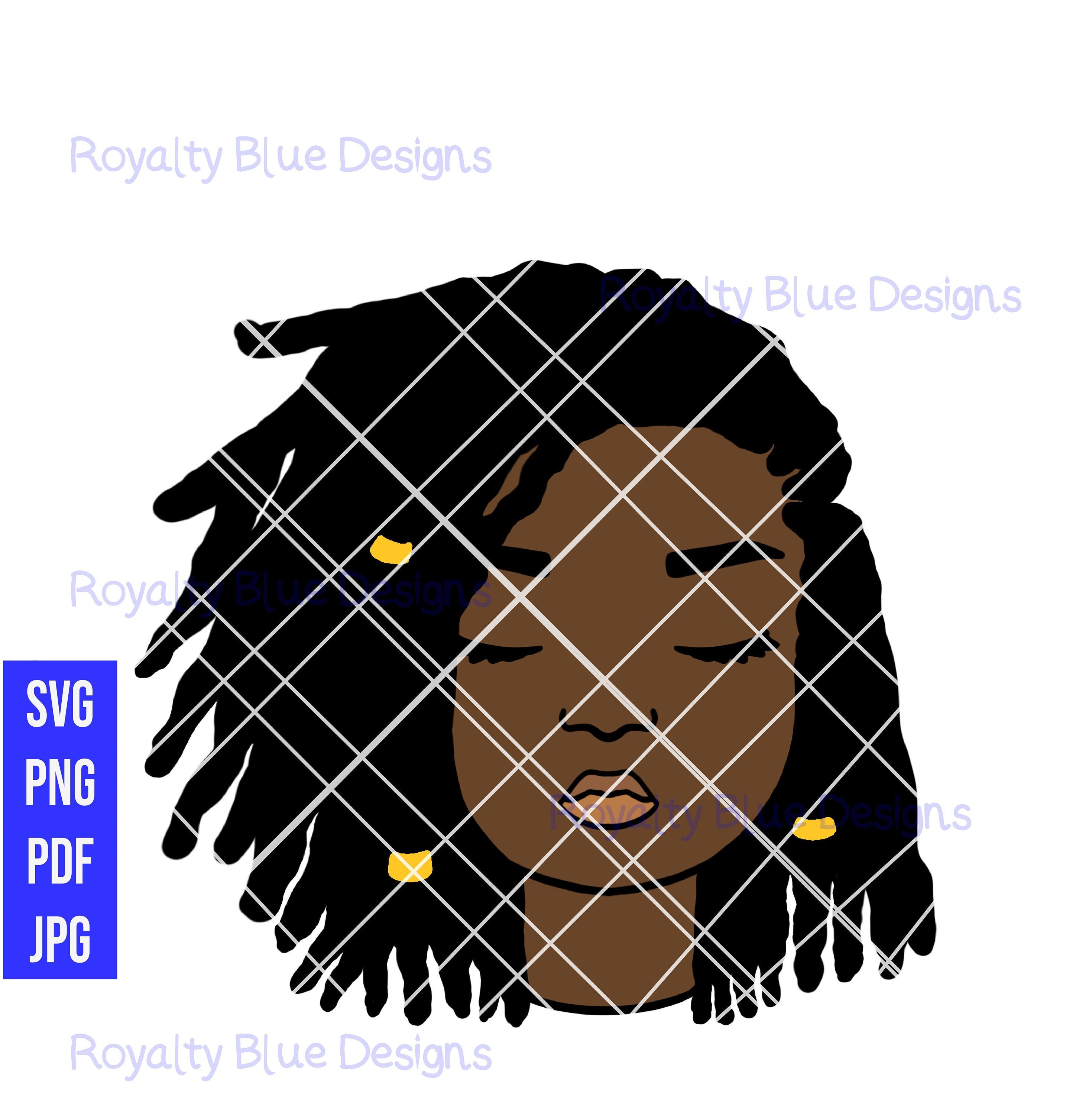 MYLA Locs cute kid svg png pdf jpg little girl face | Etsy