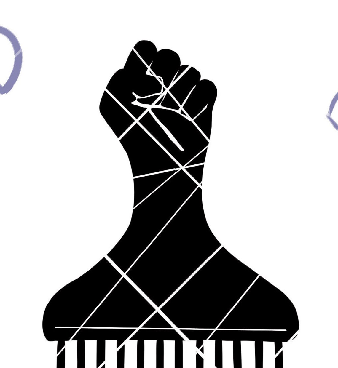 FIST AFRO PICK Black Comb Svg Png Best Afro Big Hair - Etsy