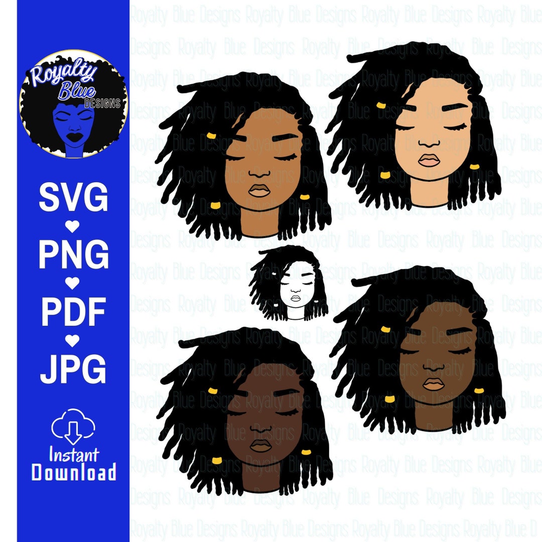 MYLA Locs, Bundle Cute Kid, Svg, Png, Pdf, Jpg, Little Girl Face ...