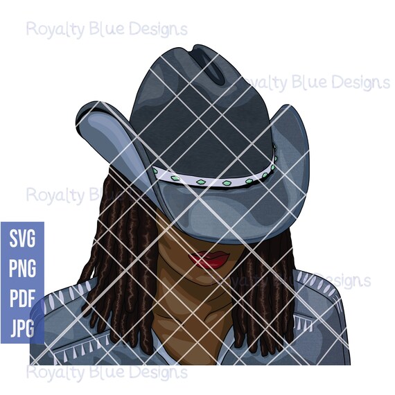 Cowgirl Blues 2 Black Cowgirls With Locs Cowboy Hat Woman - Etsy