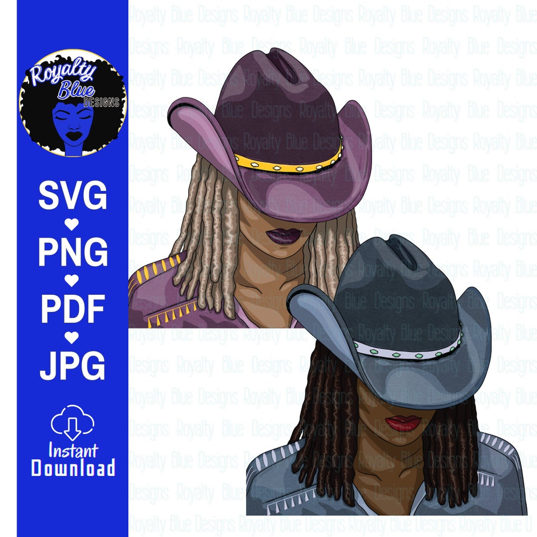 Cowgirl Blues Set | Black Cowgirls With Locs, Cowboy Hat, Women With ...