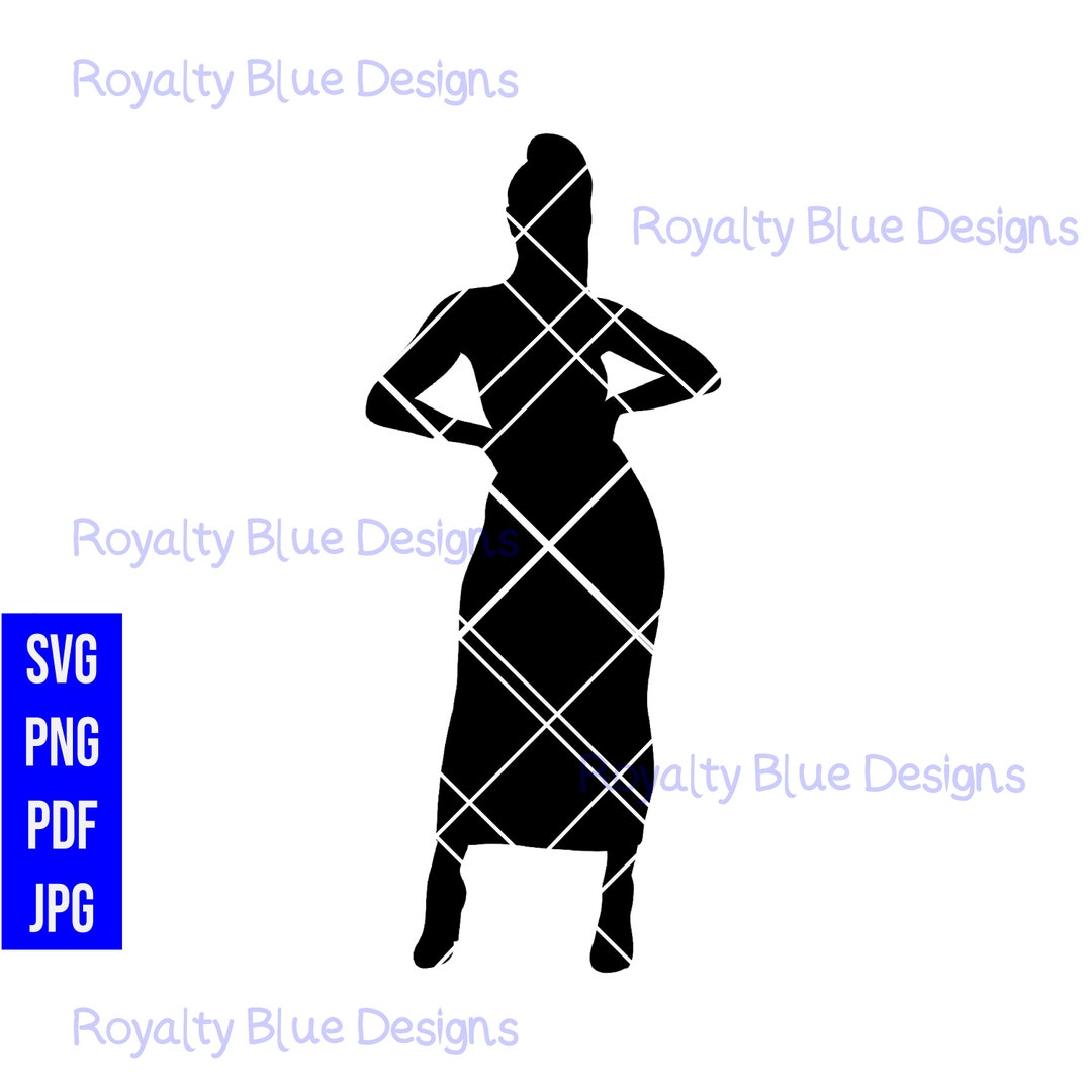CELINA Silhouette Curvy Woman Svg Png Hand on Hip Pose - Etsy