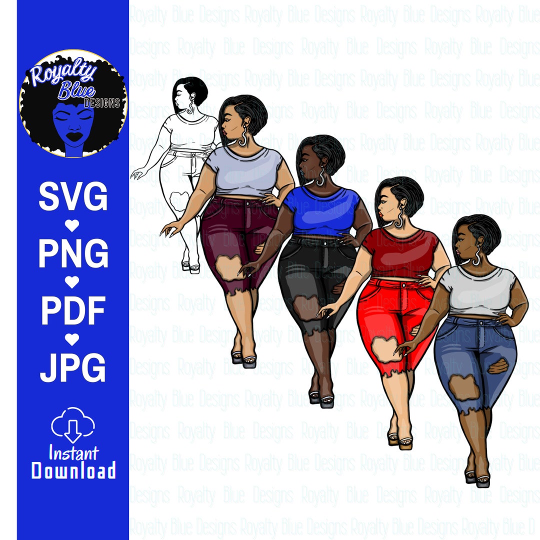 MISS T SASSY SHORTS Bundle,svg, Png, Pdf, Thick Full Body Bbw, Curvy ...