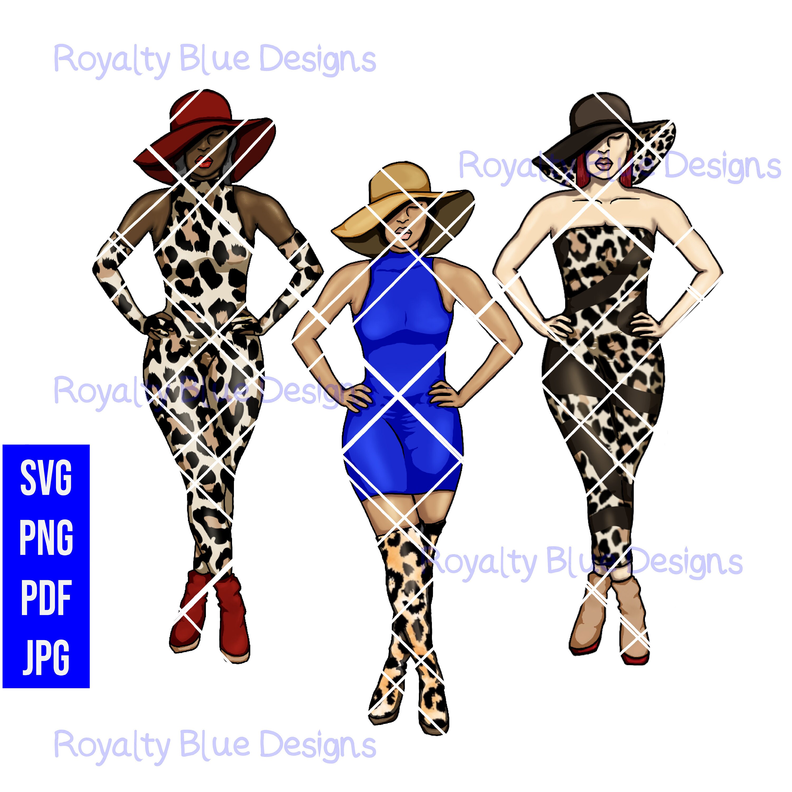 BOSSY BUNDLE 3 Svg Png Pdf Cheetah Print Classy Full Body - Etsy