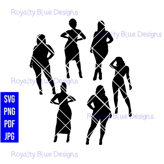 CURVY GIRL SILHOUETTES Bundle Thick Curvy Women Svg Png | Etsy