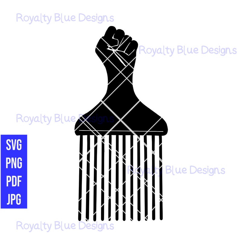 FIST AFRO PICK Black Comb Svg Png Best Afro Big Hair - Etsy Australia