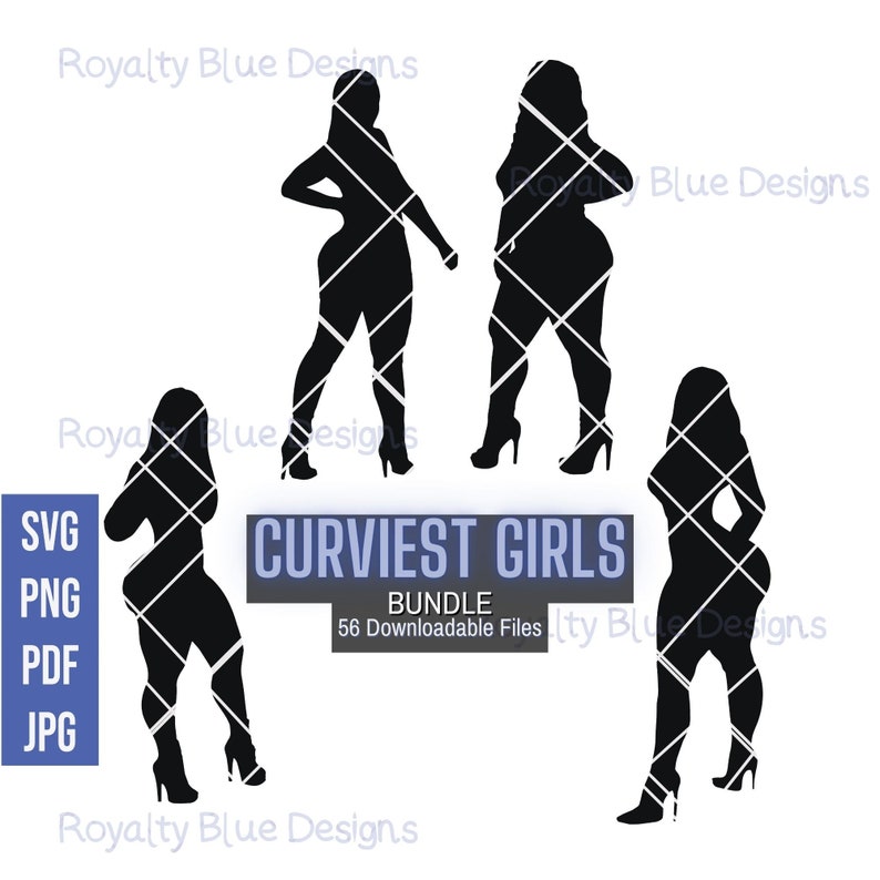 CURVIEST GIRL SILHOUETTES Bundle Thick Curvy Women Plus Size - Etsy