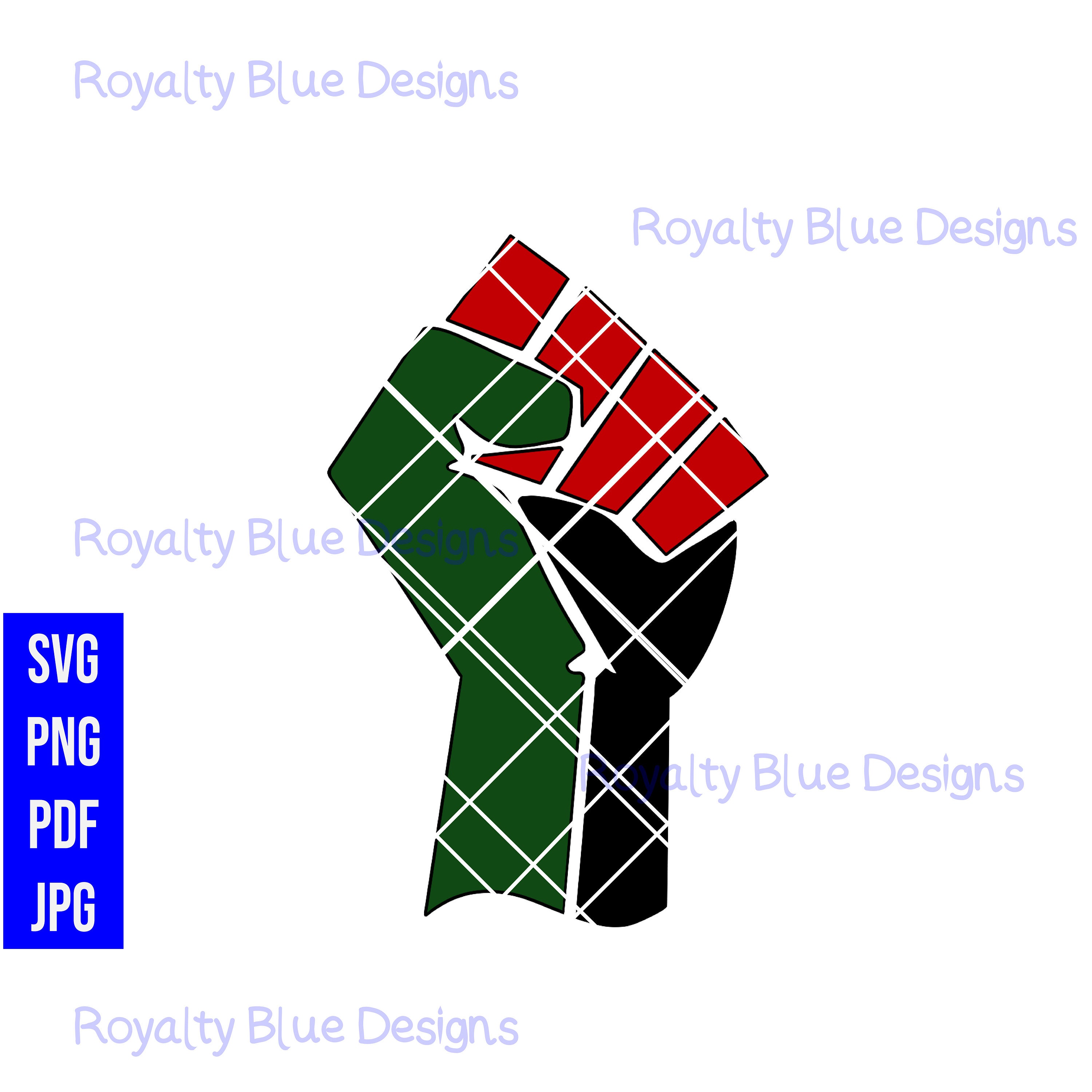 BLACK UNITY Fists Up Svg Red Green Black Fist Pan African - Etsy