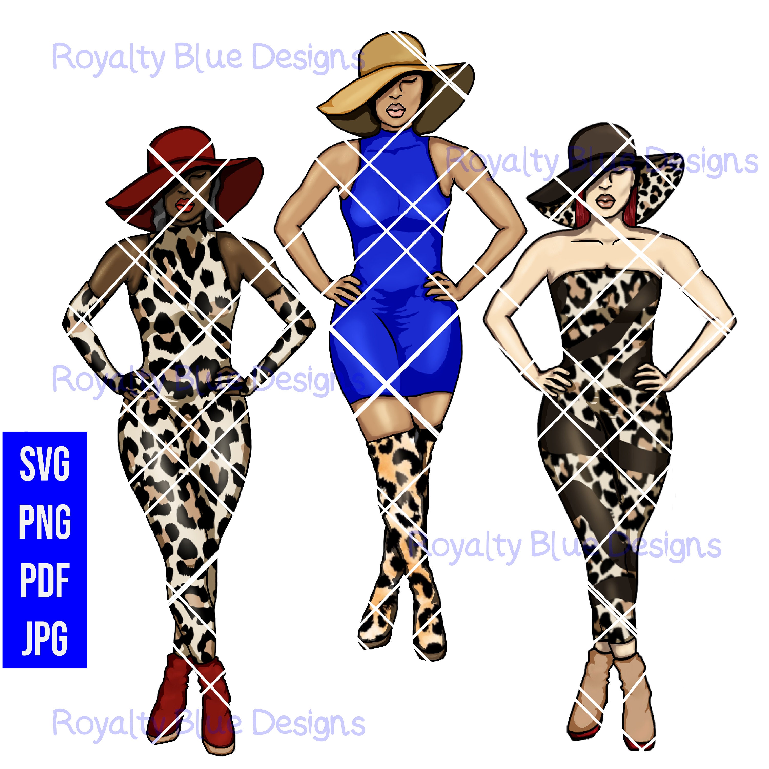 BOSSY BUNDLE 3 Svg Png Pdf Cheetah Print Classy Full Body - Etsy